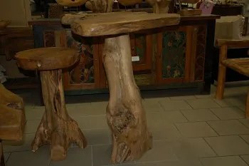 Barový stolek z kořenového Teakového dřeva 1117