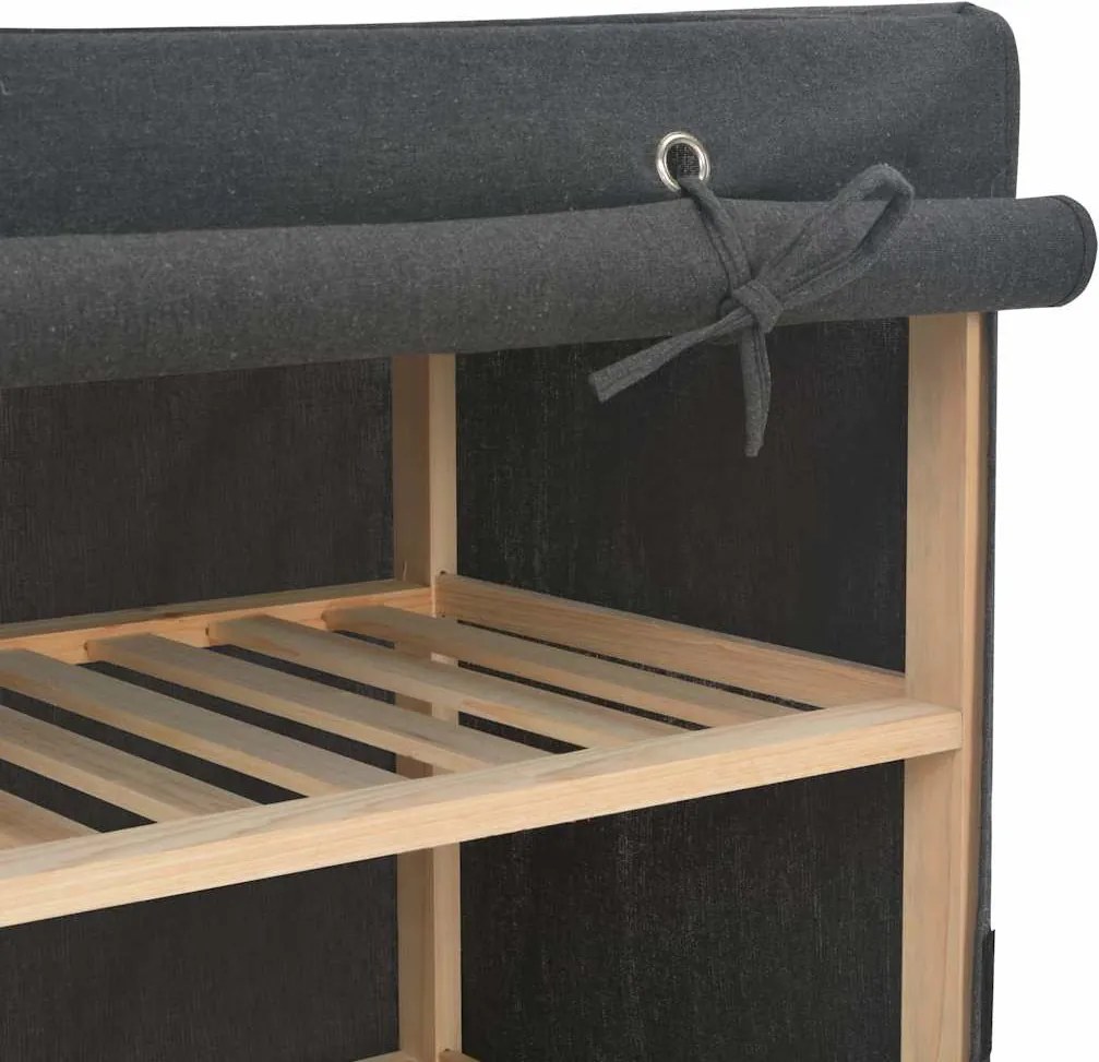 Šatní skříň šedá 200 x 40 x 170 cm textil 248201