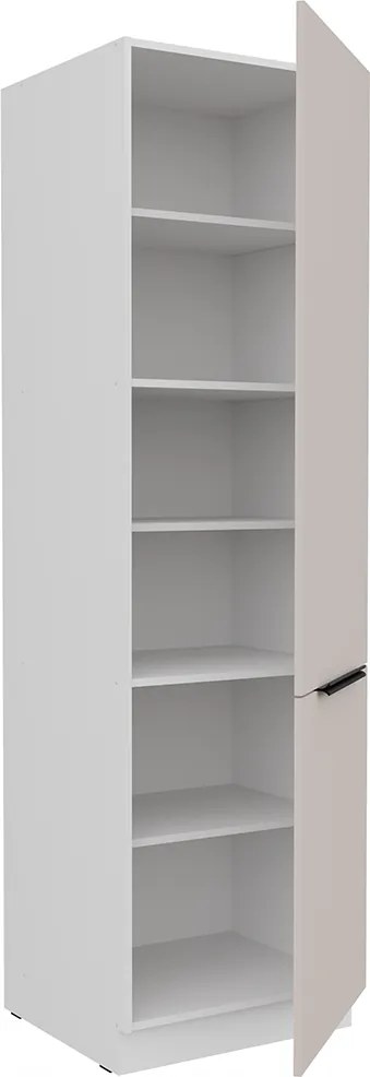 COMO | vysoká skříňka 60 DK-210 2F potravinová s policemi | 60 cm | bílá/kašmír