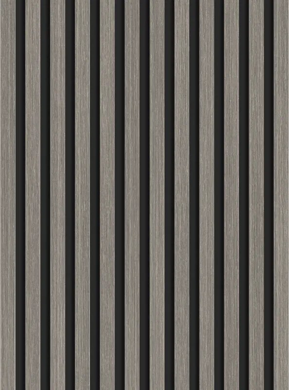 Mexen Lam-B, akustické stěnové lamely 275 × 30 cm, HDF deska 4 mm, technická dýha, dub stříbřitý, S100-275307-3015-007