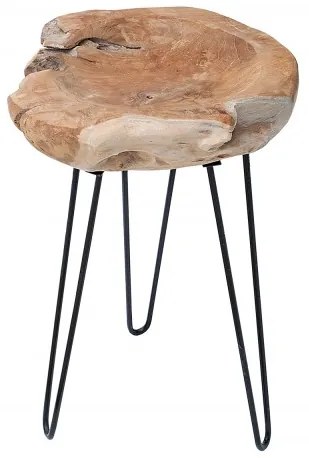 Moebel Living Odkládací stolek DURO 40cm, teak