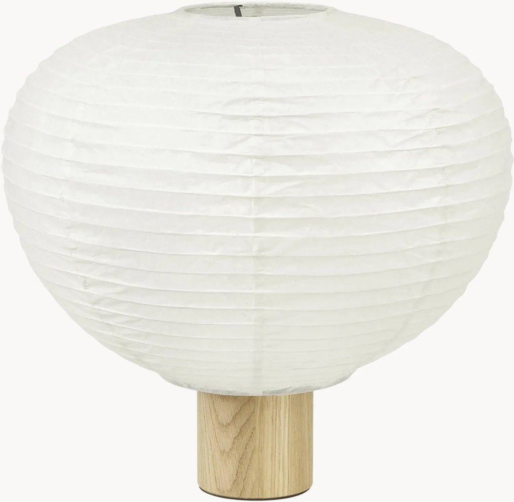 Stolní lampa na dubové podstavě Kami