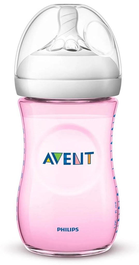 Kojenecká láhev Avent Natural 260 ml růžová