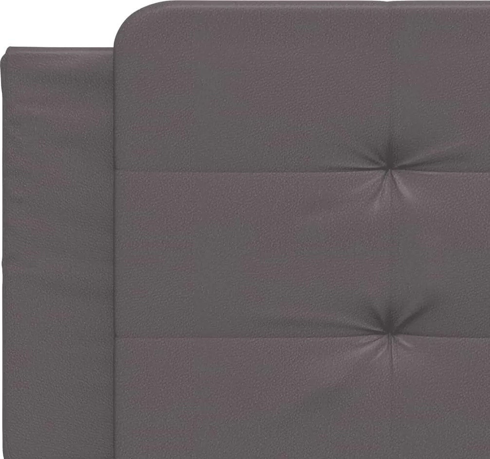 Postel s matrací Zadar šedá 200 x 200 cm umělá kůže 3208890