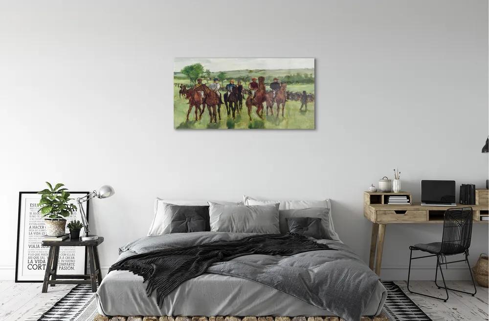 akrylový obraz Art jízda na koni 100x50 cm