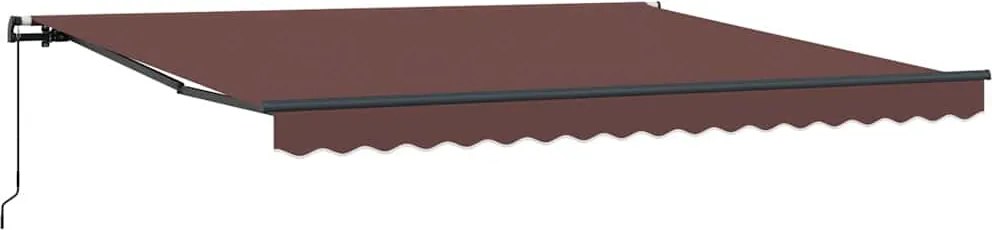 Ručně zatahovací markýza hnědá 400 x 300 cm 3310208
