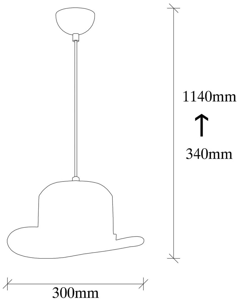 Závěsné světlo Sivani MR-992 1 zdroj Ø30cm černá