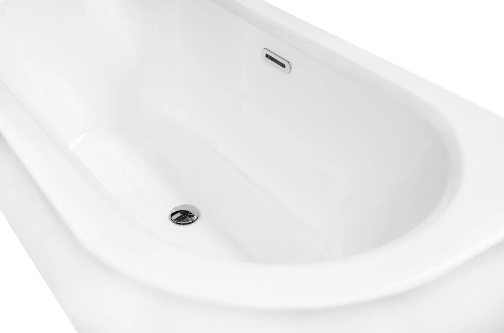 Besco Avita A-line vana volně stojící 150 x 75 cm pravá sifon grafit akrylát barva bílá VANAVITAL15PG