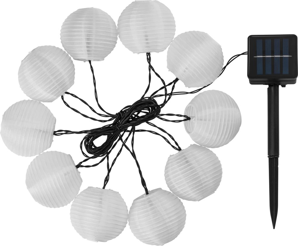 Livarno® Solární světelný LED řetěz, 10 LED (bílá)