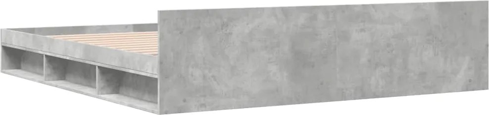 Rám postele se zásuvkami betonově šedý 200 x 200 cm kompozit 3280723