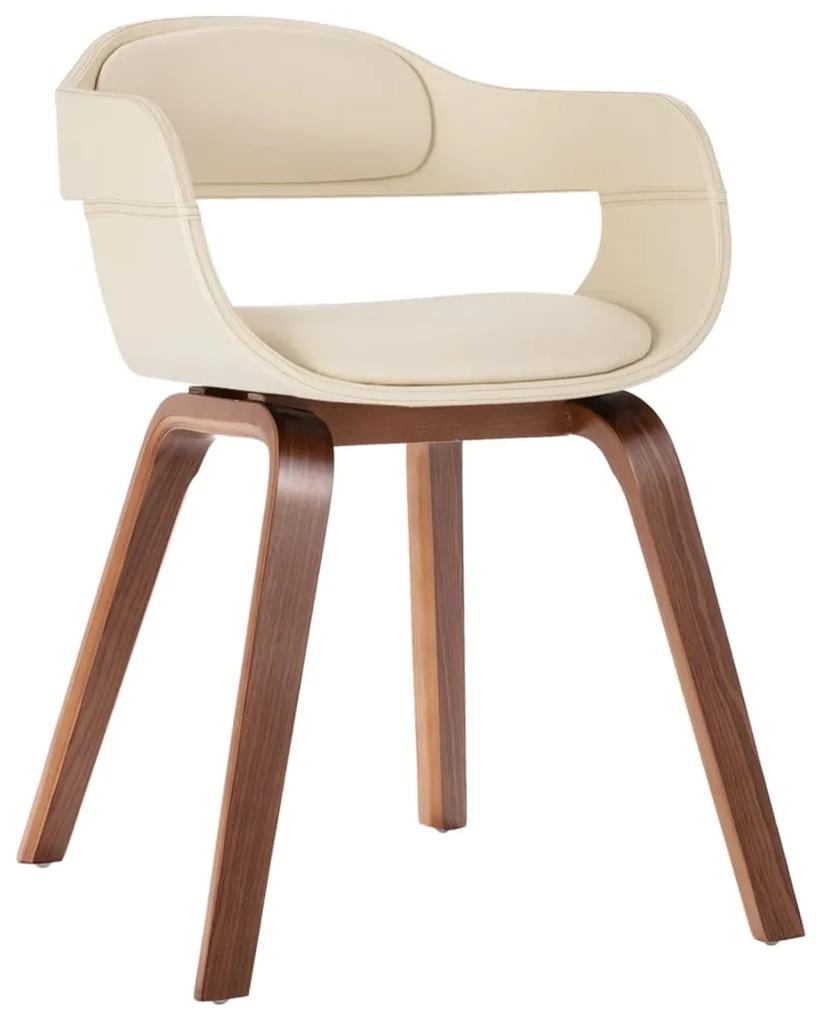 Jídelní židle Browning - ohýbané dřevo a umělá kůže | bílá