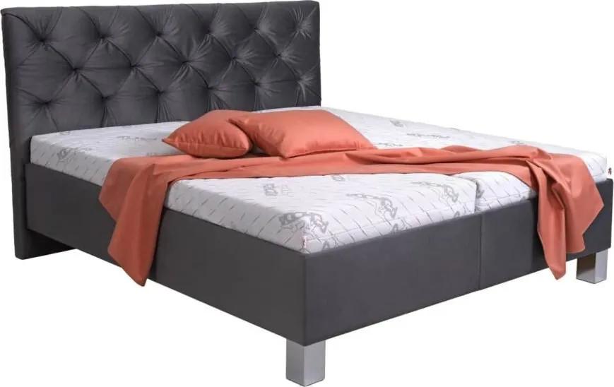 Pohoda Čalouněná postel JADRANKA s úložným prostorem a volně loženou matrací | Látka: Alfa 16,Šířka matrace: 180 cm