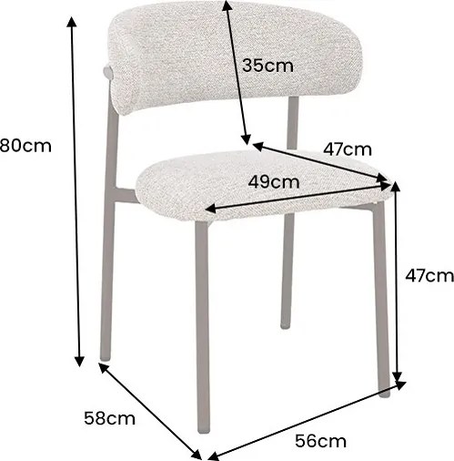 Designová jídelní židle Harding taupe béžová / hnědá