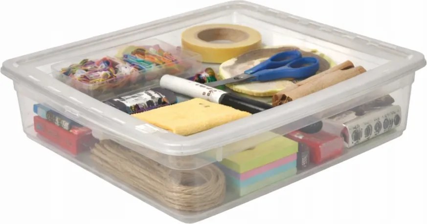 Keeeper Úložný box s víkem (má 2 funkce) BEA Clearbox 9L, 39 x 35,5 x 9 cm