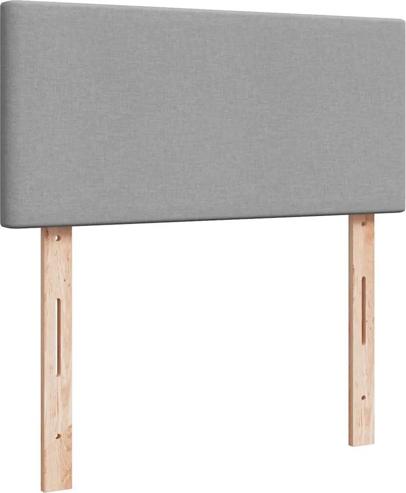 Box spring postel s matrací světle šedá 80 x 200 cm textil 3286888