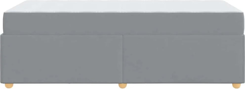 Rám postele s matrací Světle šedá 80 x 200 cm textil 3399314