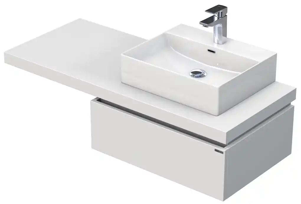 Intedoor Desk New skříňka s umyvadlem na desku DE 54 120 P STORM 1Z Barva:  A0016 Bílá Lesk | BIANO
