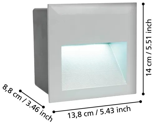 Eglo 95235 - LED Venkovní orientační svítidlo ZIMBA 1xLED/3,7W/230V IP65