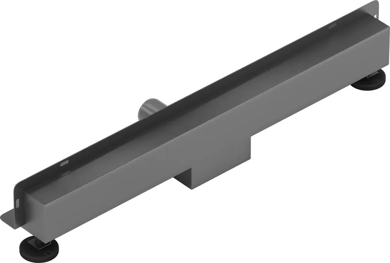 Mexen Flat Wall, sprchový žlab na zeď 2v1, 70 cm, broušený grafit, 1E30070