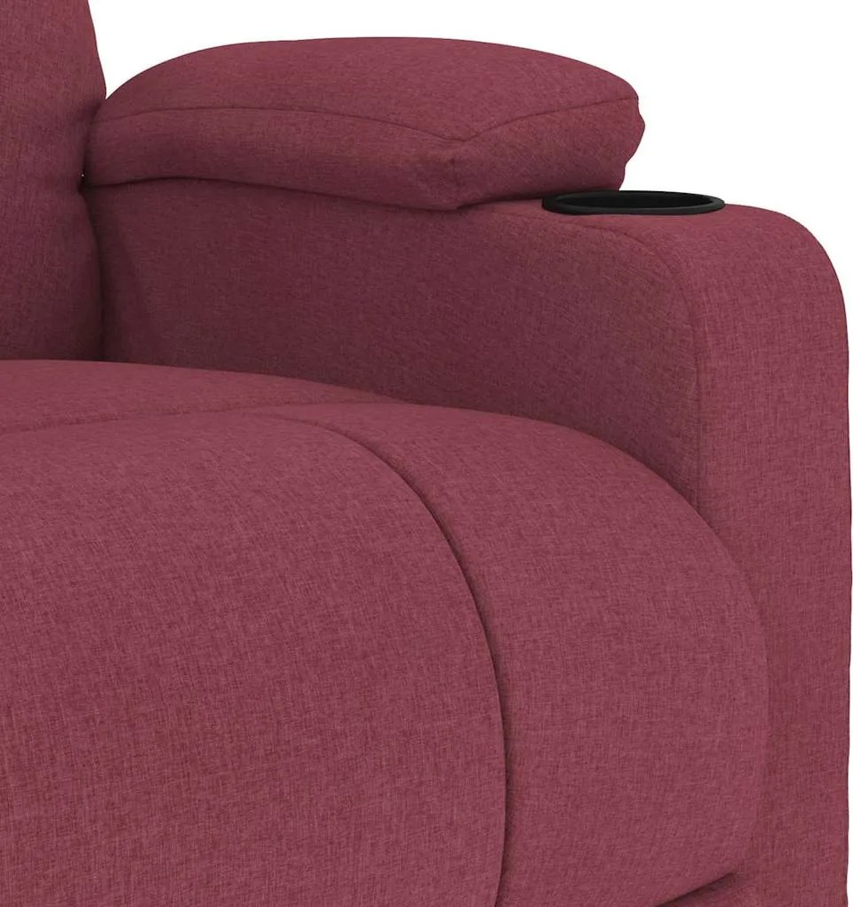 Masážní křeslo vínové textil 339095