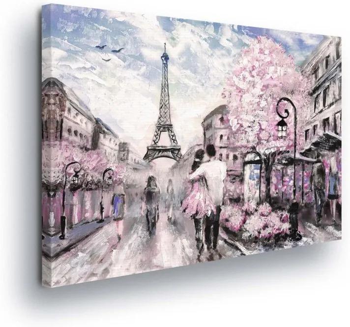 GLIX Obraz na plátně - Rozkvetlá Paříž 100x75 cm