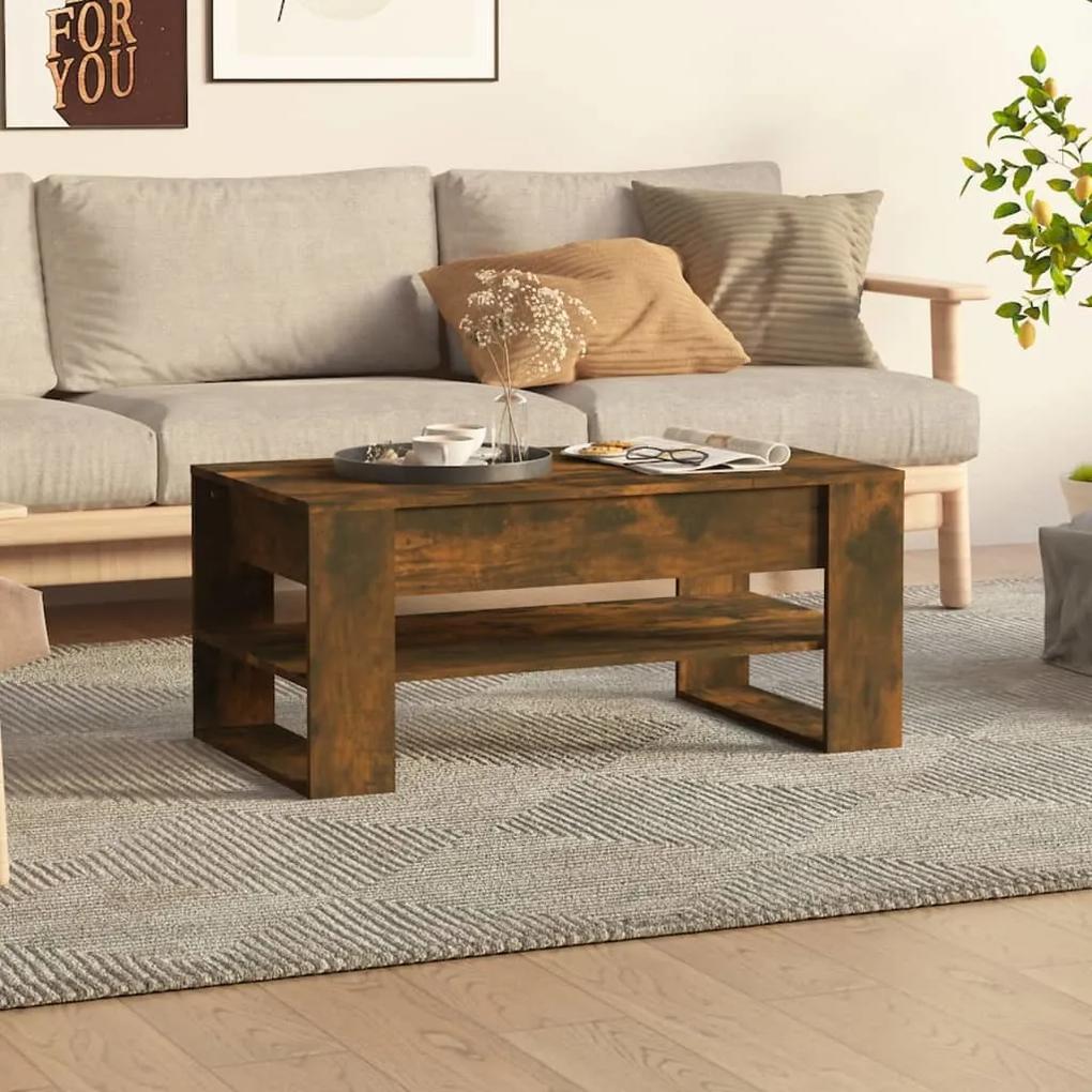 vidaXL Konferenční stolek 102 x 55 x 45 cm kompozitní dřevo [816930] Barva: hnědý dub