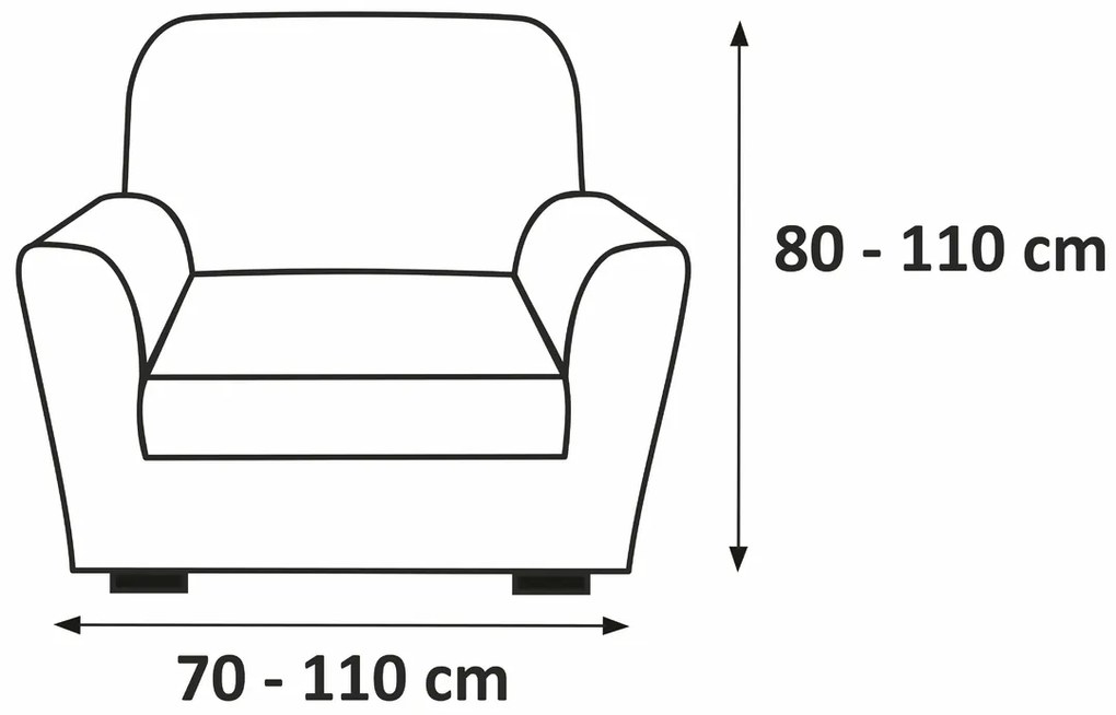 Forbyt, Potah multielastický, Petra, béžový trojkřeslo 180 - 240 cm