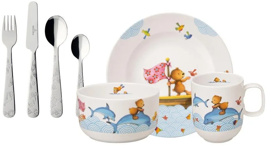 Dětská jídelní sada villeroy & boch happy as a bear 7 ks