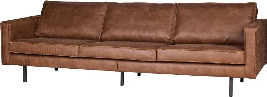 Hnědá pohovka z imitace kůže 277 cm Rodeo – WOOOD