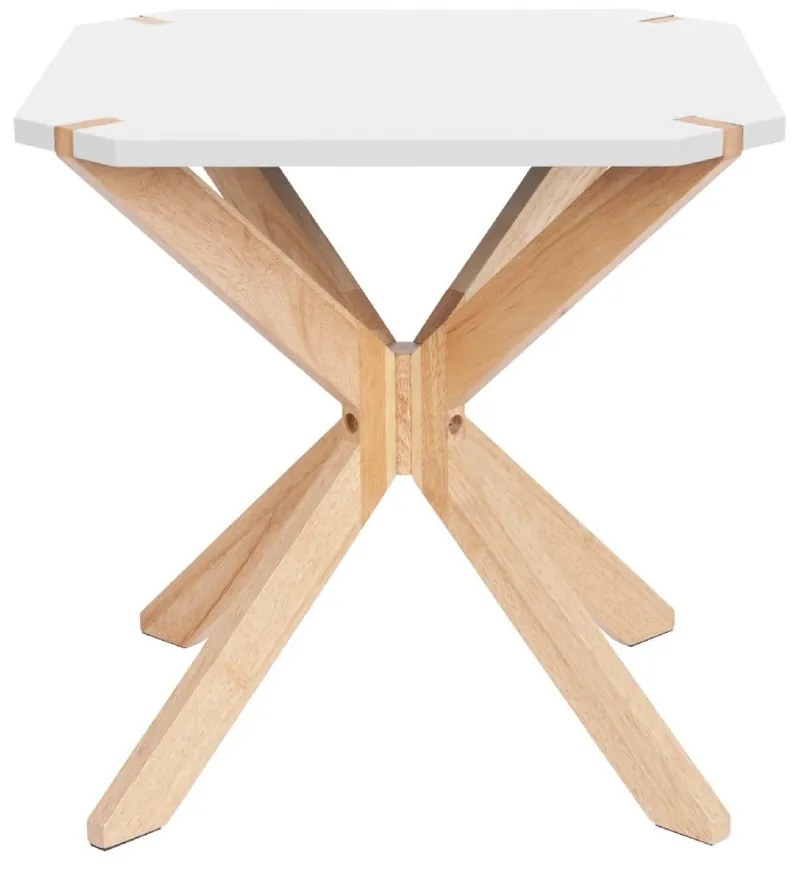 Bílý příruční stolek Leitmotiv Mister, 45 x 45 cm