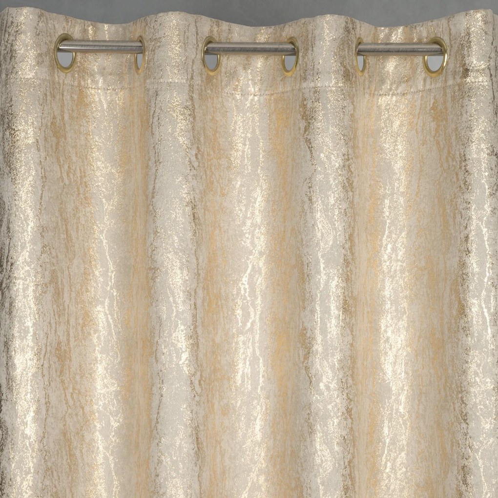 ZATEMŇOVACÍ ZÁVĚS NA KROUŽCÍCH ELISE 140X250 CM BÉŽOVÁ