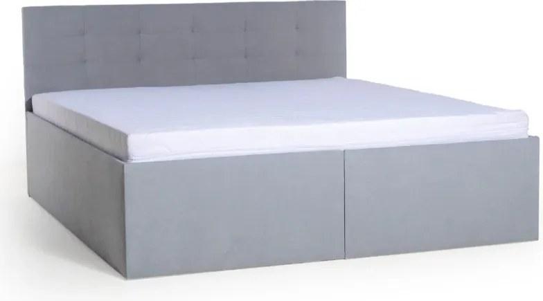 MANŽELSKÁ POSTEL S LAMELOVÝM ROŠTEM AMELIE 2, 200x160, šedá (č.43)