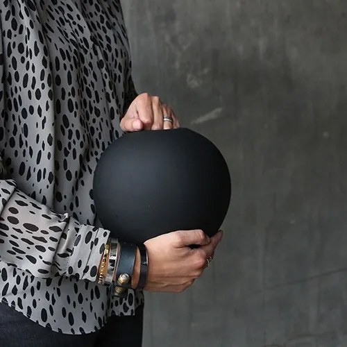 COOEE Design Váza Ball Black  - 20 cm