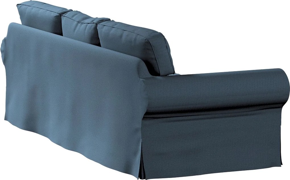Potah na pohovku IKEA  Ektorp 3-místná, nerozkládací barva modrá látka pletený vzor