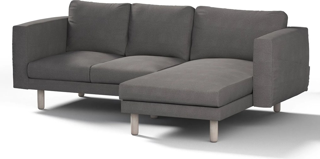 Potah na pohovku IKEA Norsborg 3-místná se šezlongem barva šedá látka pletený vzor
