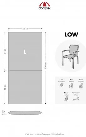 Doppler LIVING 6910 nízký - polstr na židli a křeslo