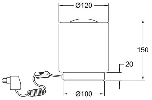 Fabas Luce 3257-30-178 - LED Stmívatelná stolní lampa SIMI LED/8W/230V chrom