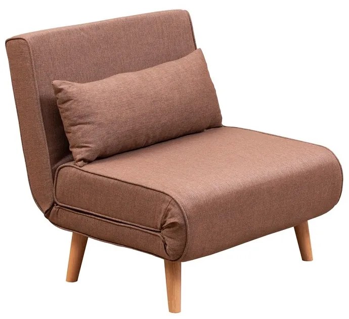 Designové rozkládací křeslo Felicitas hnědé