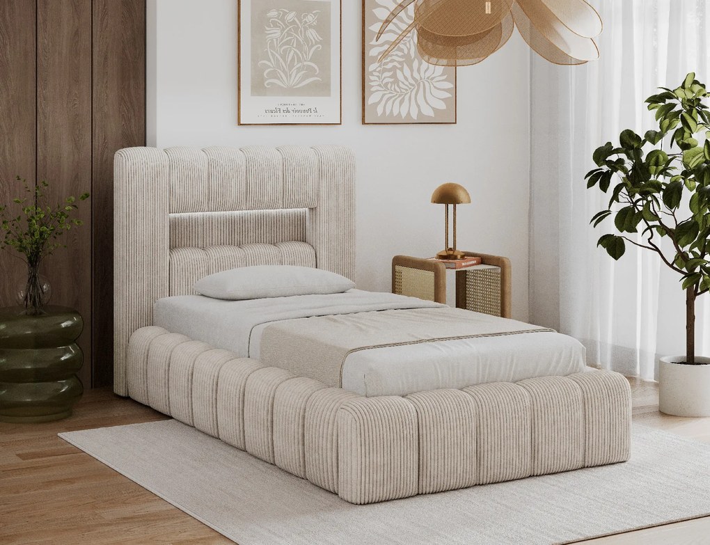 Postel Lamica 90x200 + Kovový rám/plynový výtah/kontejner