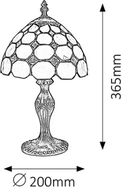 Brilagi - Tiffany vitrážová stolní lampa DORAN 1xE14/40W/230V