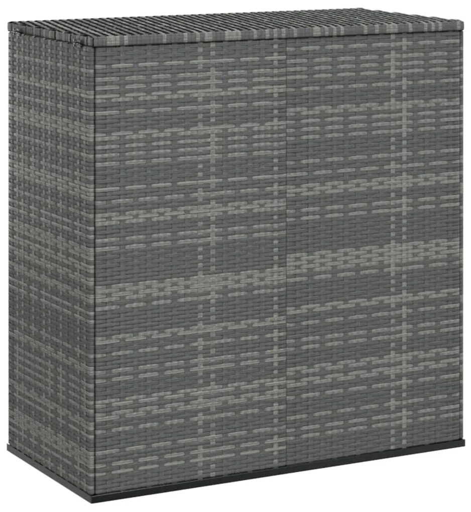 Zahradní úložný box PE ratan 100 x 49 x 103,5 cm šedý 317225