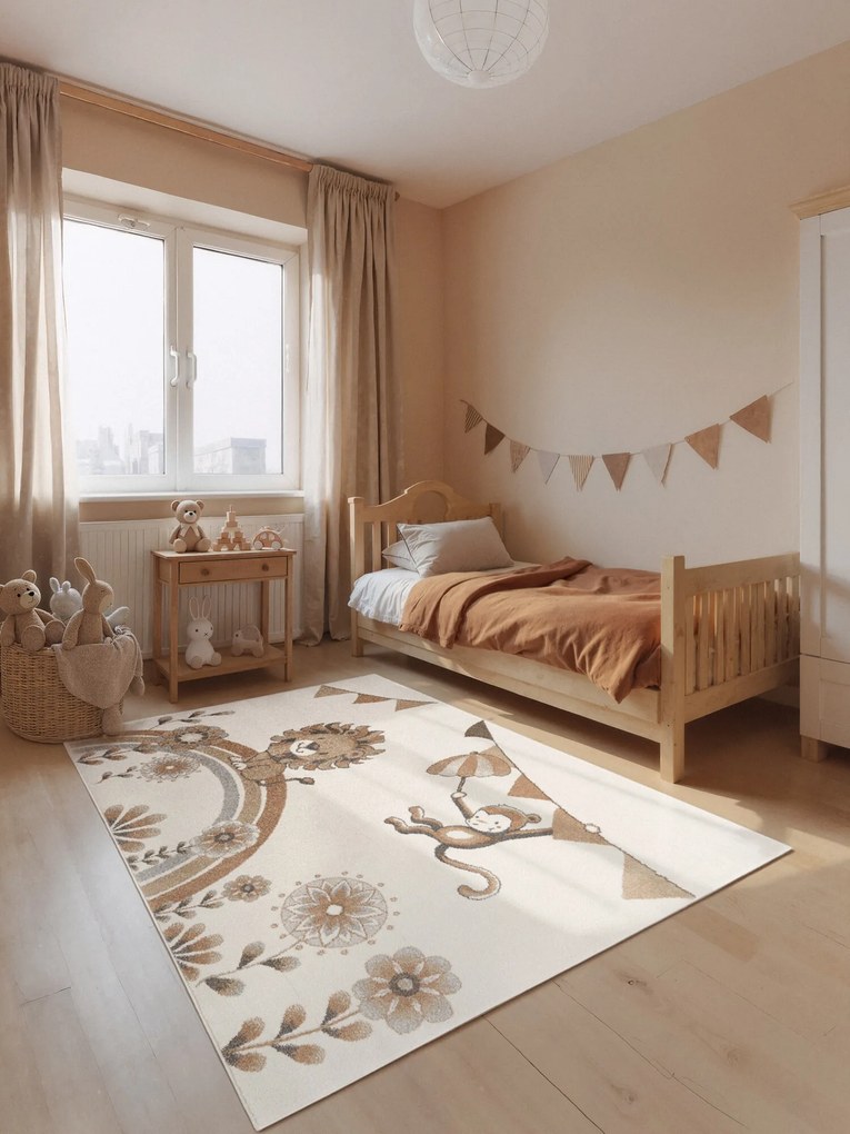 Villeroy & Boch, Dětský kusový koberec Villeroy & Boch Boho Kids 106309 Cream Multicolor, 160x230, bílá, dětský pokoj