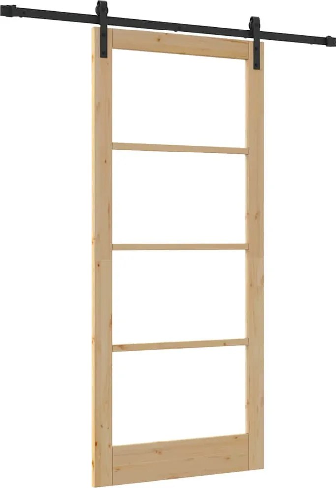 Posuvné dveře ORKDAL Přirozená a černá 93 x 211 cm 3331841