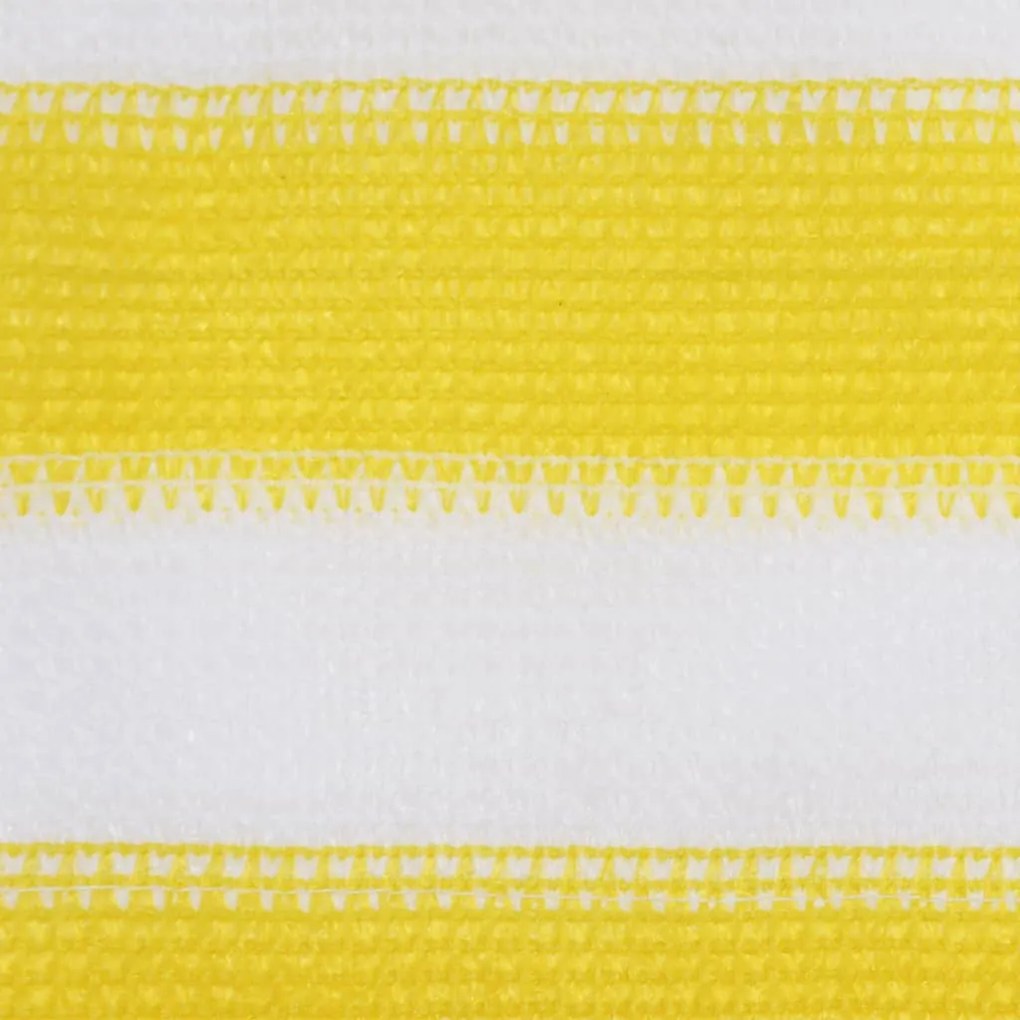 310883 vidaXL Balkonová zástěna žluto-bílá 120 x 600 cm HDPE