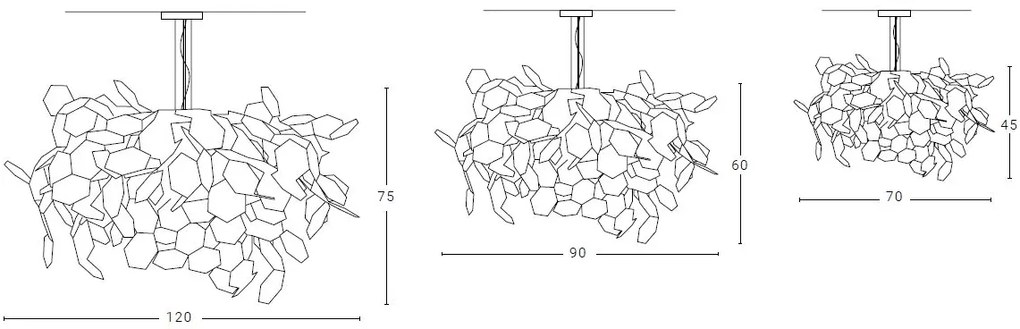 Zava Andromeda, závěsné designové svítidlo, 1x100W E27, prům. 90cm