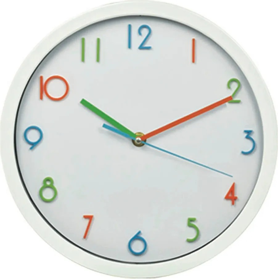 XXXLutz NÁSTĚNNÉ HODINY modrá, zelená, červená, bílá 25,4 cm Ambia Home - Nástěnné hodiny - 0090070090
