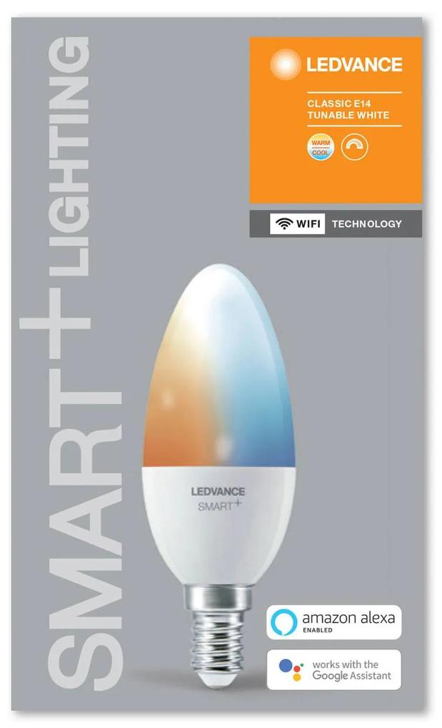 LEDVANCE SMART+ WiFi E14 4,9W svíčka 2 700-6 500K