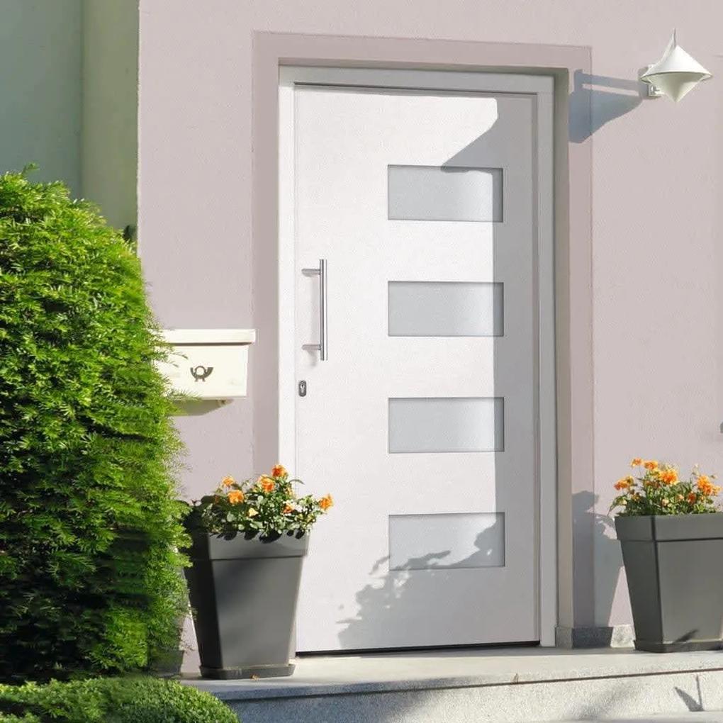 3056822 vidaXL Vchodové dveře hliník a PVC bílé 100 x 210 cm | BIANO
