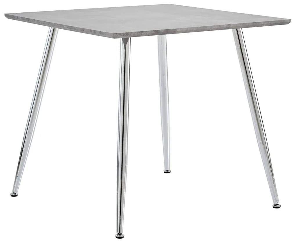 248296 vidaXL Jídelní stůl betonový a stříbrný 80,5 x 80,5 x 73 cm MDF