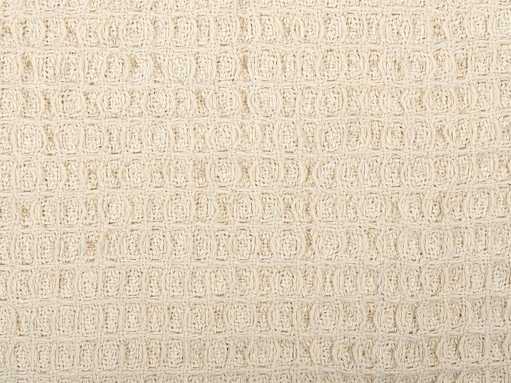 Bavlněná deka 125 x 150 cm béžová MALU Beliani